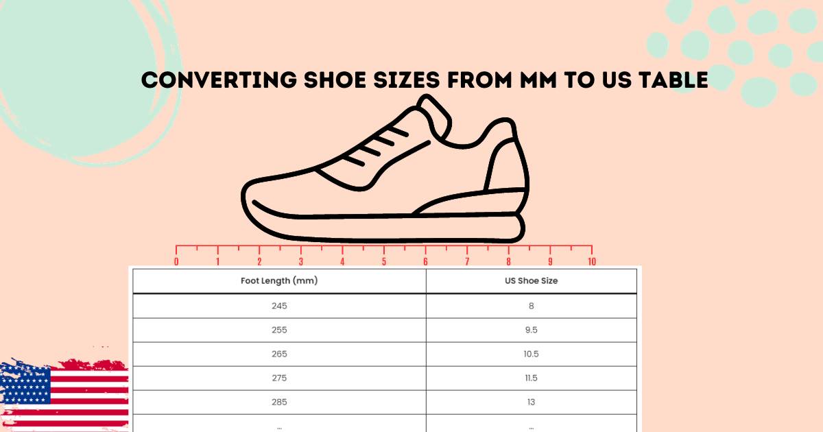 US Millimeters (MM) Shoe Size Conversion