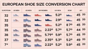 European Shoe Size Conversion Chart with Calculator