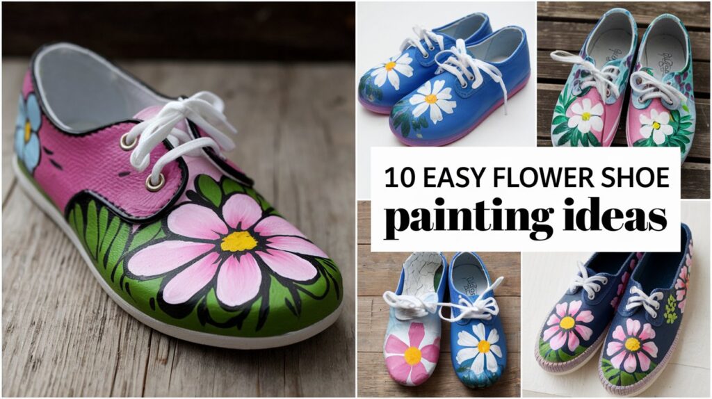 10 Easy flower Shoe Painting Ideas