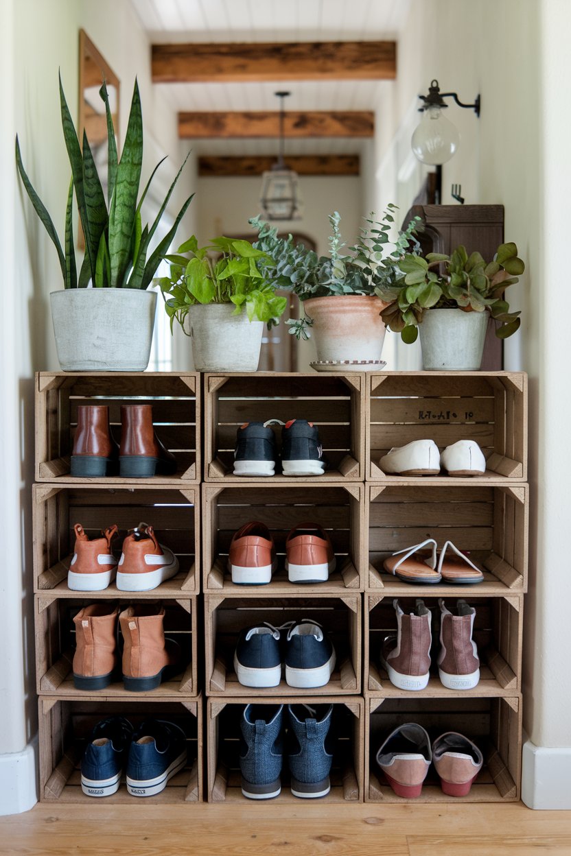 25 Brilliant DIY Pallet Shoe Rack Ideas