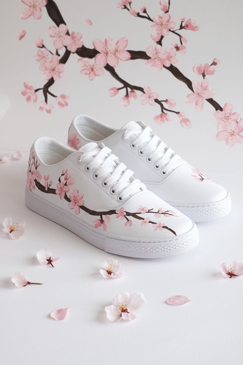 10 Easy flower Shoe Painting Ideas