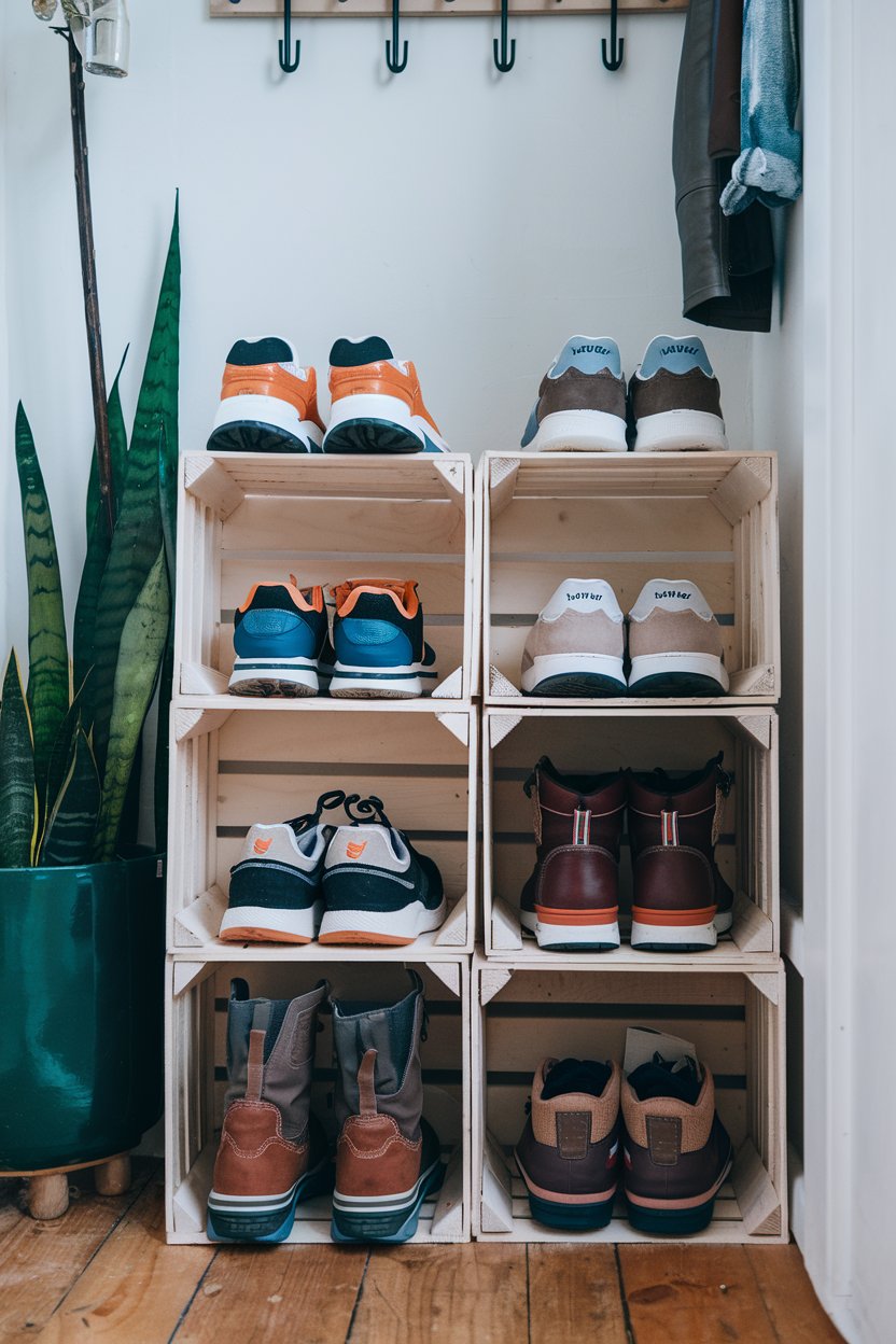 15 Brilliant Shoe Rack Ideas for Small Spaces & Tight Budgets