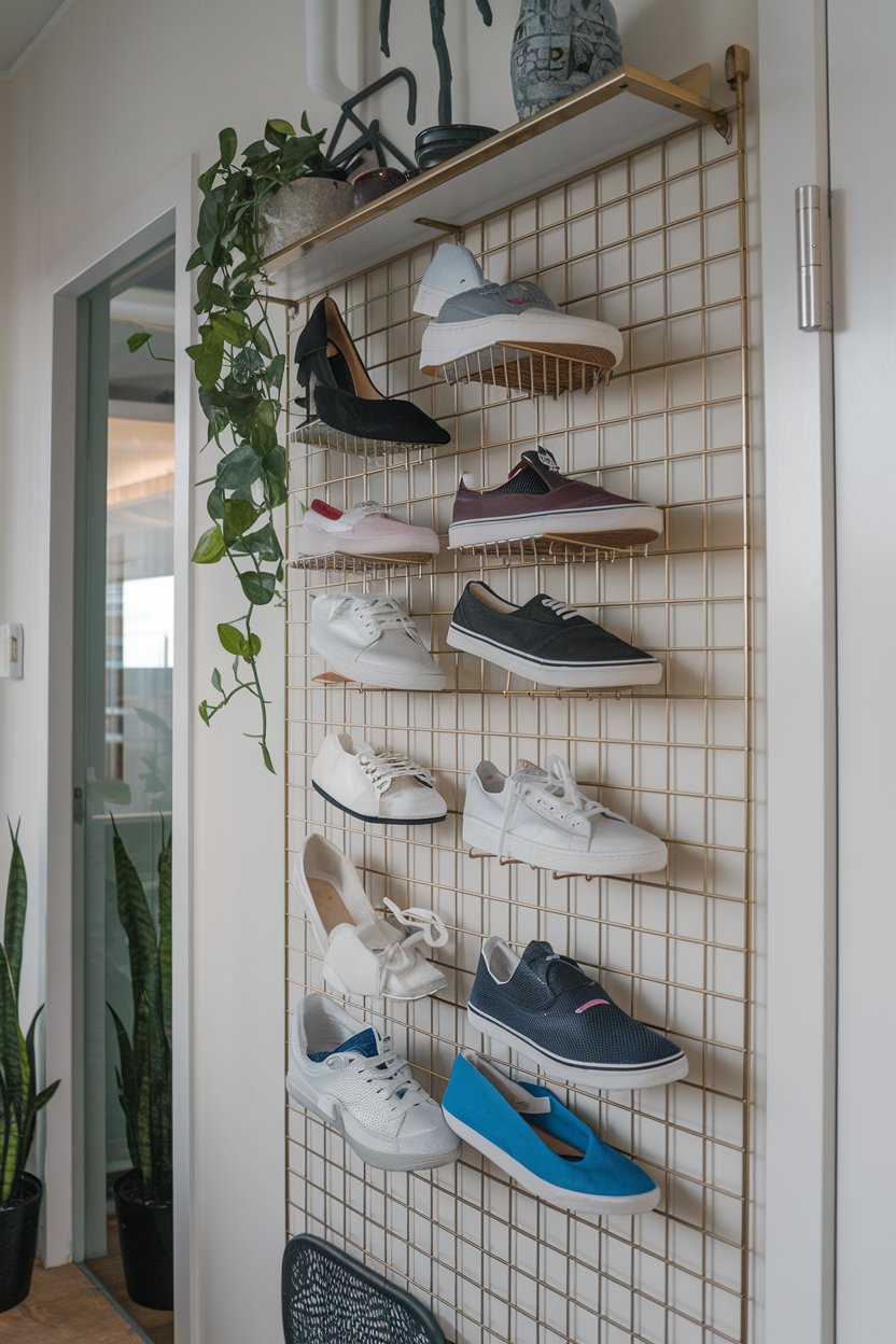 13 DIY Wall-Mounted Shoe Rack Ideas