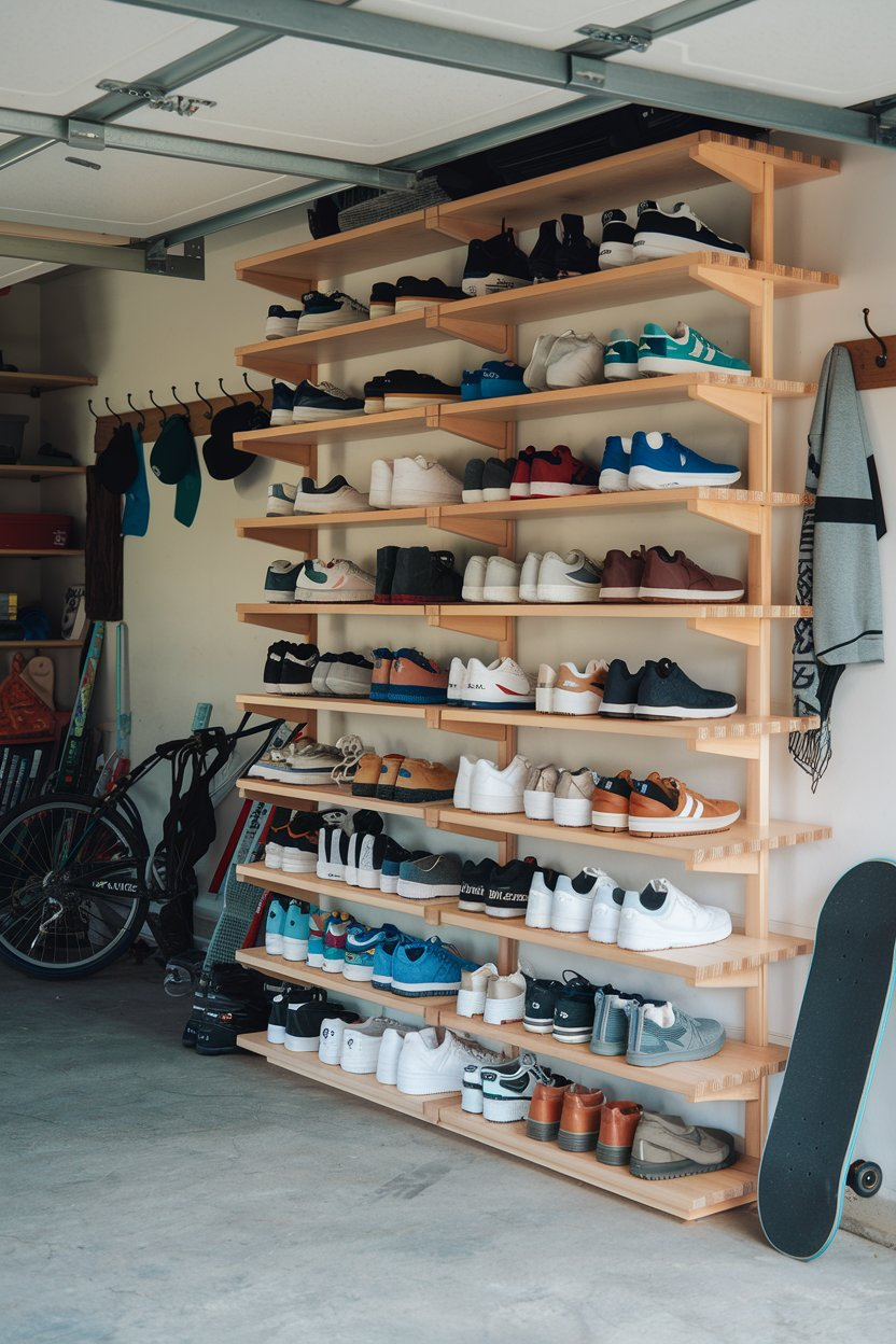 14 DIY Shoe Rack Ideas For The Garage Practical Space Saving Solutions 