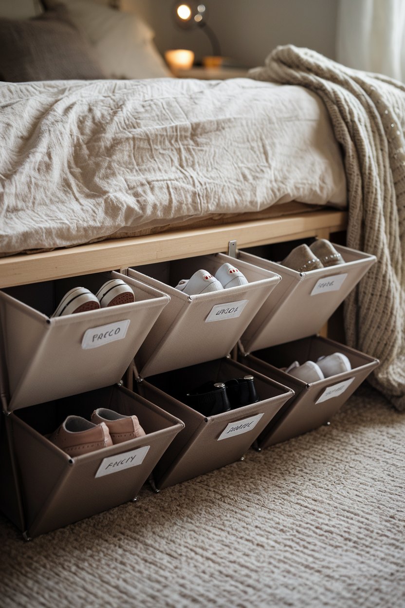 30 Shoe Storage Ideas for Under the Bed