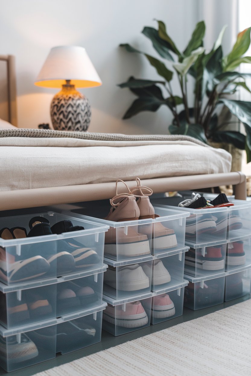 30 Shoe Storage Ideas for Under the Bed