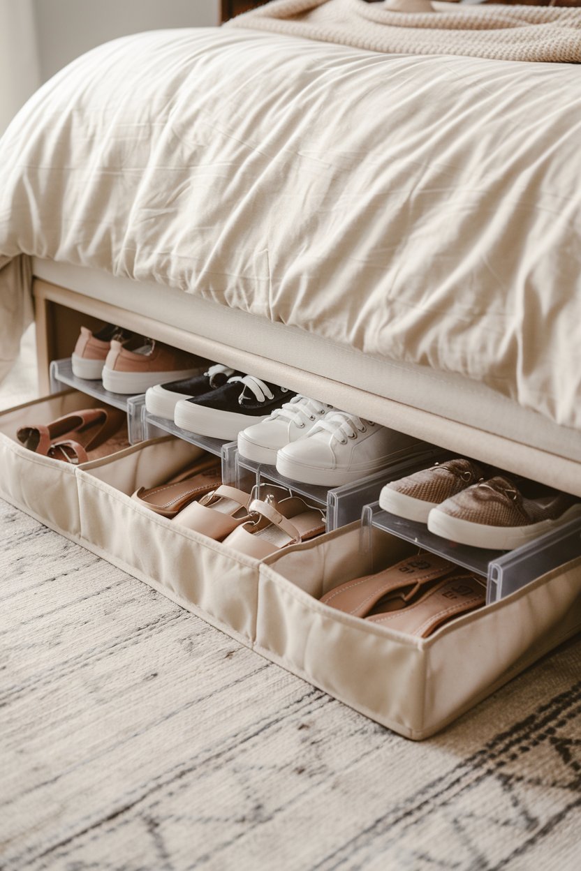 30 Shoe Storage Ideas for Under the Bed