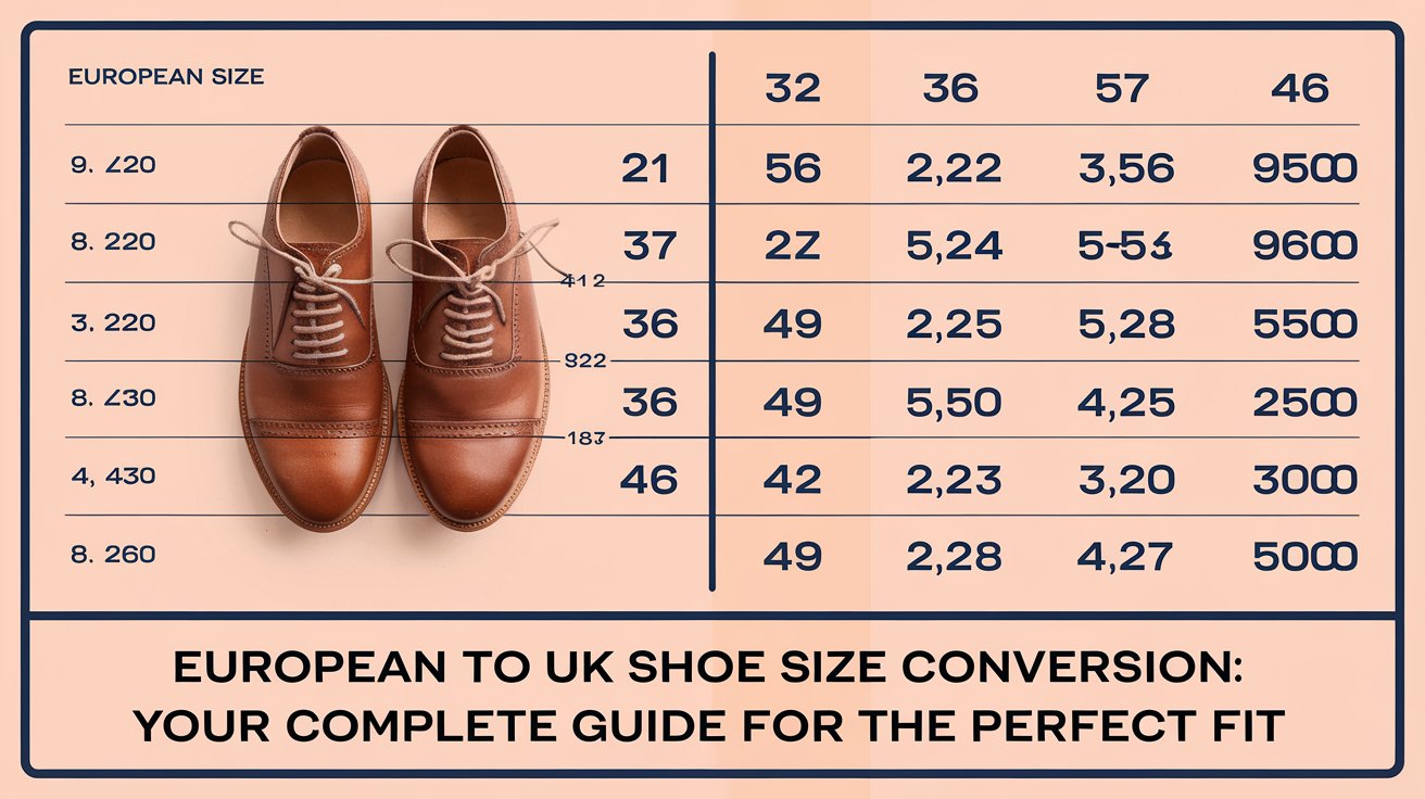 European to UK Shoe Size Conversion Chart