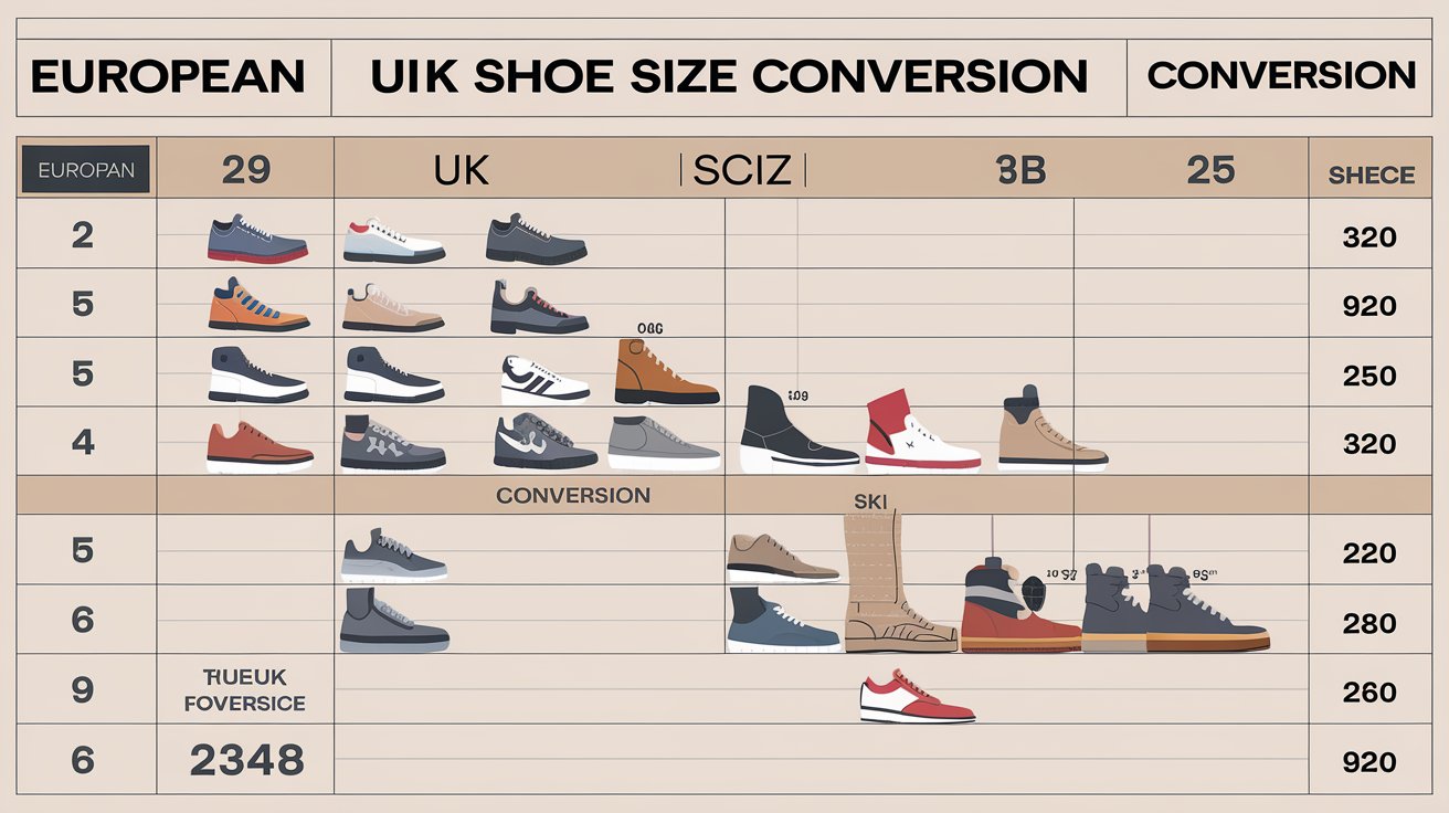 European to UK Shoe Size Conversion Chart