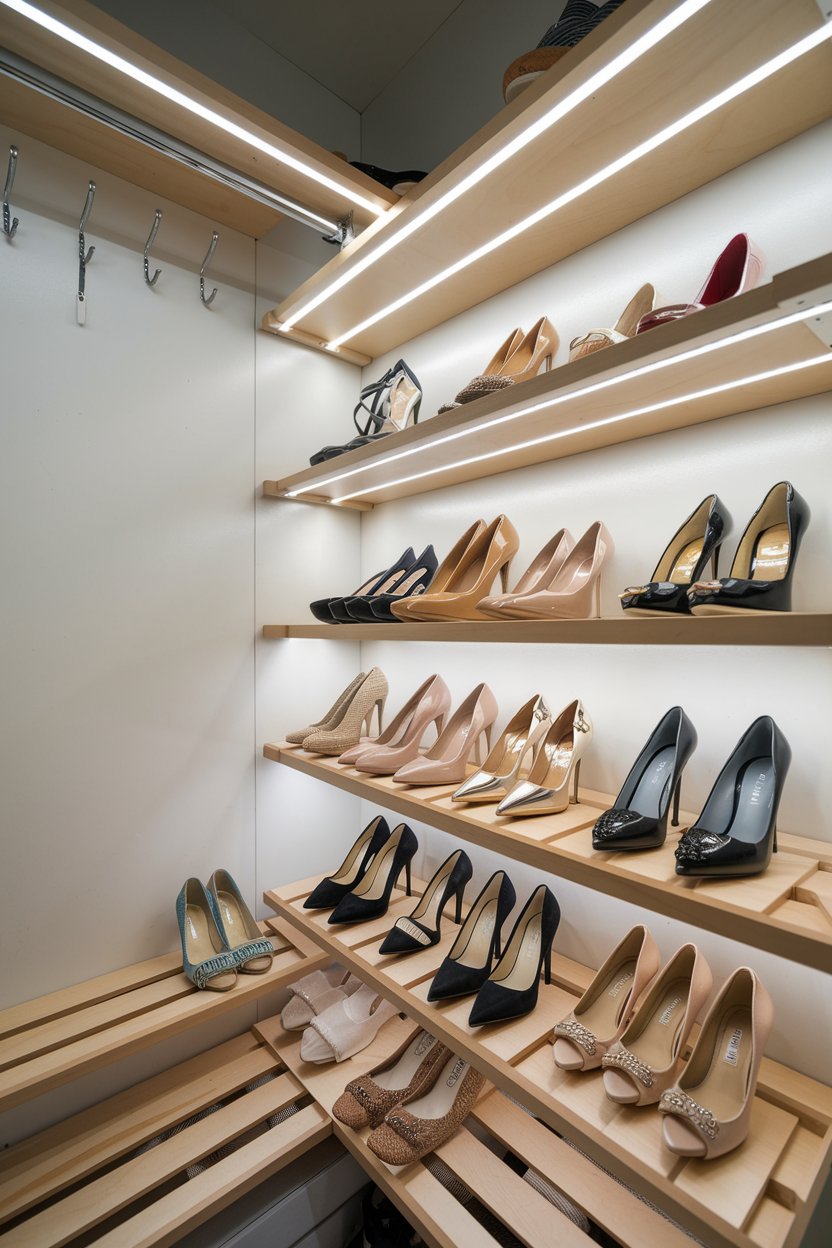 12 Heel and High Heel Storage Ideas for Small Spaces