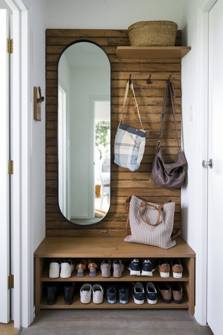 Beautiful Shoe Rack Ideas with Mirror