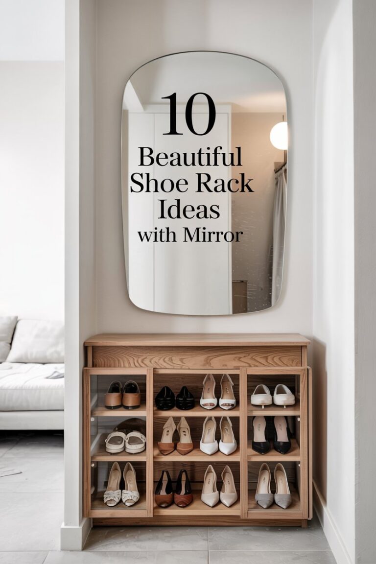 Beautiful Shoe Rack Ideas with Mirror