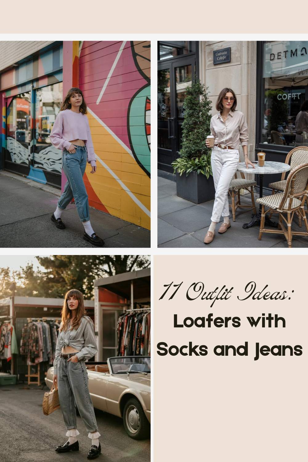 11 Outfit Ideas: How to Style Loafers with Socks and Jeans for Women