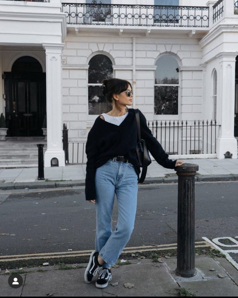 18 Wide-Leg Jeans and Vans Outfit Ideas