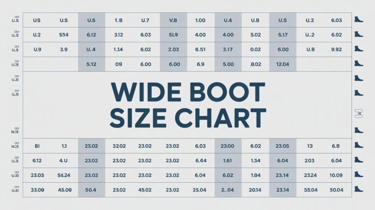 Wide Boot Size Chart Guide