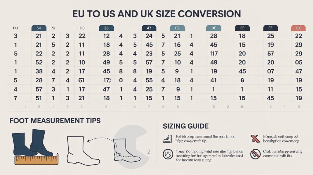European Boot Size Chart – EU to US & UK Conversion Guide